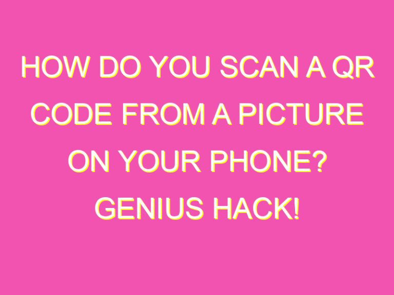 How do you scan a QR code from a picture on your phone? Genius Hack ...